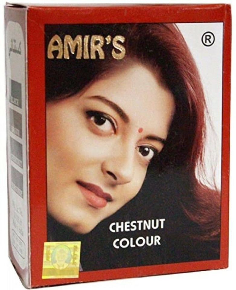 Amir's CHESTNUT 6 Pouches X 10gram Herbal Henna Natural Powder high ...