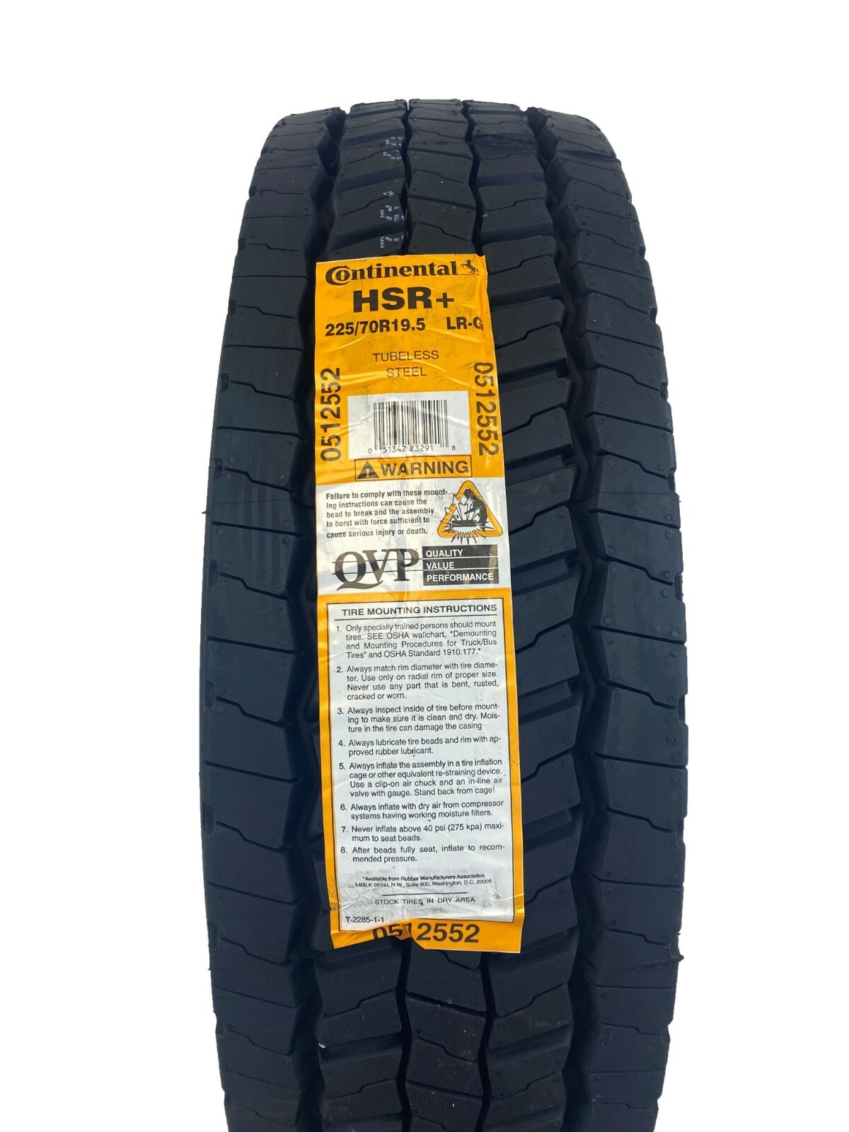 Continental HSR Plus 225/70R19.5 Tire for sale online | eBay