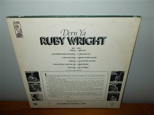Ruby Wright ‎. Dern Ya . Kapp Record LP | eBay