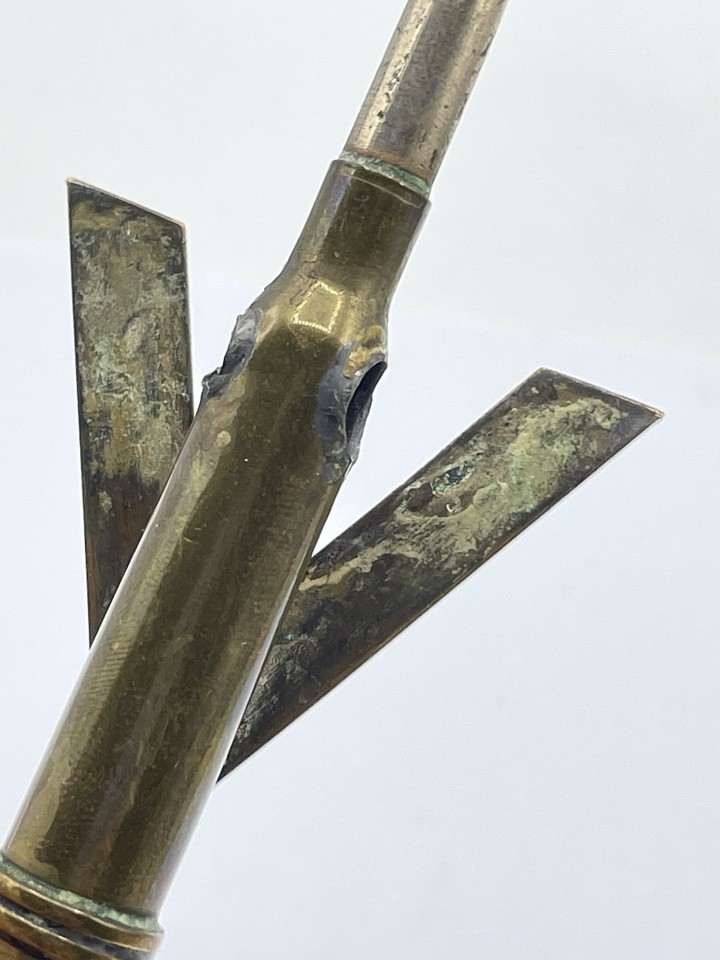 WW1 Period British Brass & Copper Trench Art V For Victory Table Sign ...