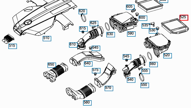 Mercedes-Benz C CLS E GL Ml-class Engine Air Filter - A2760940504 1 PC ...