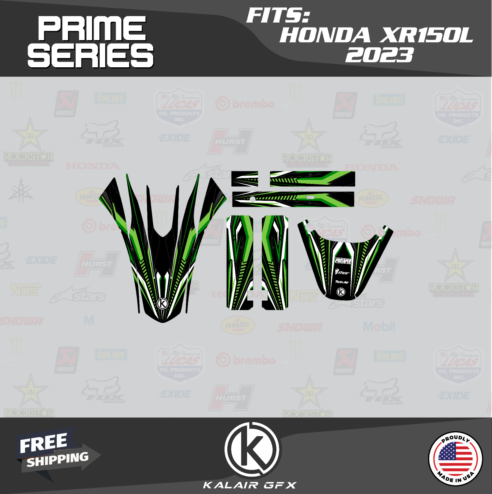 Graphics Decal Kit for Honda XR150L XR 125L ( 2023+) Prime Series ...