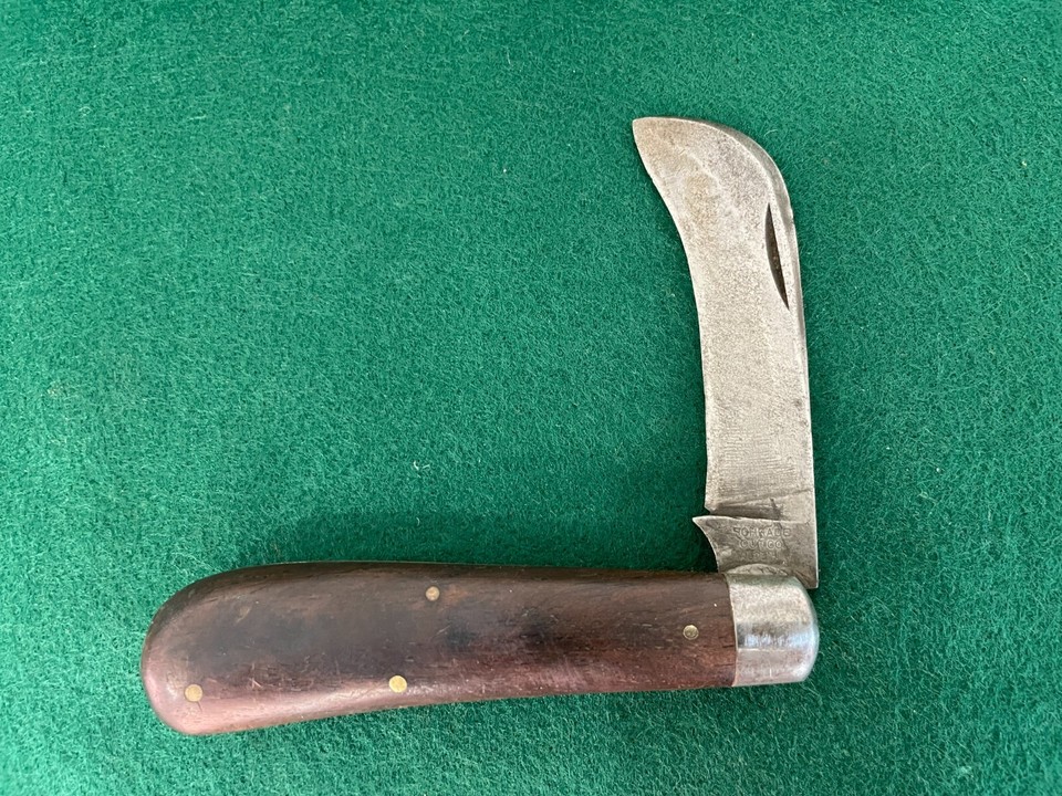 Vintage SCHRADE CUT CO Walden NY Hawkbill Pruner Pattern Pocket Knife ...