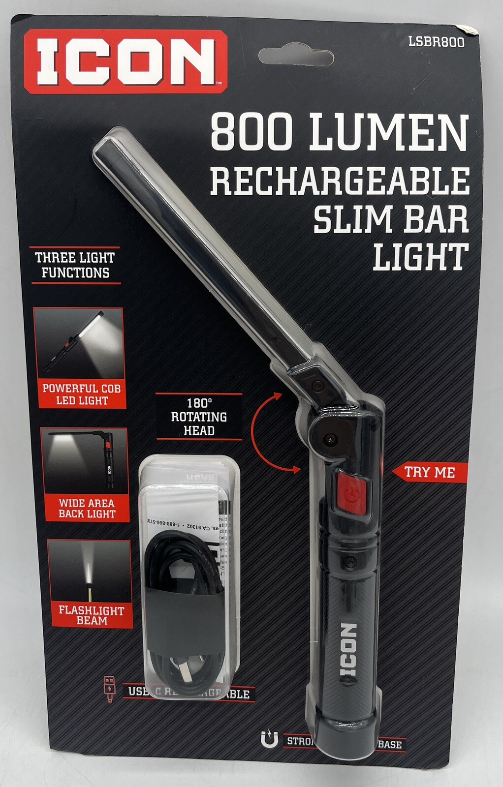 Icon+800+Lumen+Worklight+-+Black for sale online | eBay