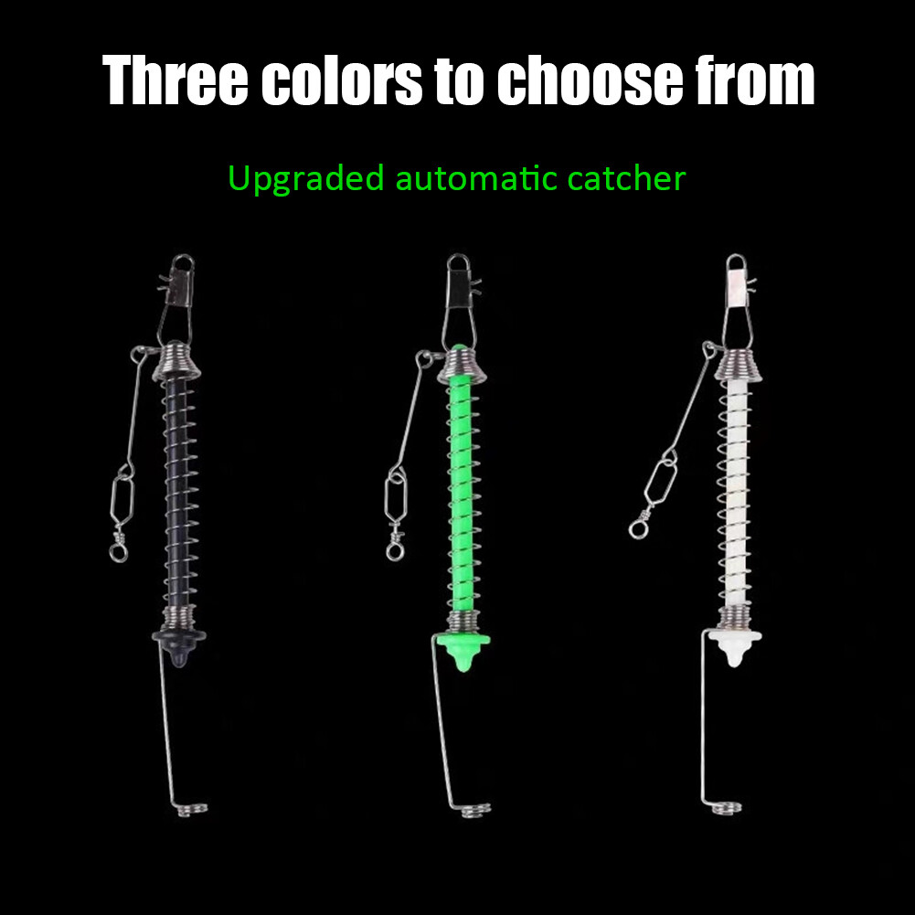 Hook Stainless Steel Spring Fishhook Bait Catch Ejection Catapult Fish ...