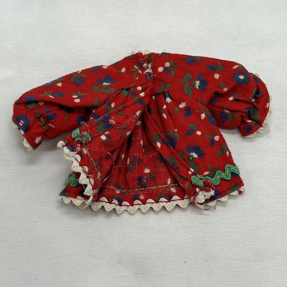 Vintage Mattel Tutti Dress Skippin’ Rope Red With Blue Flowers White ...