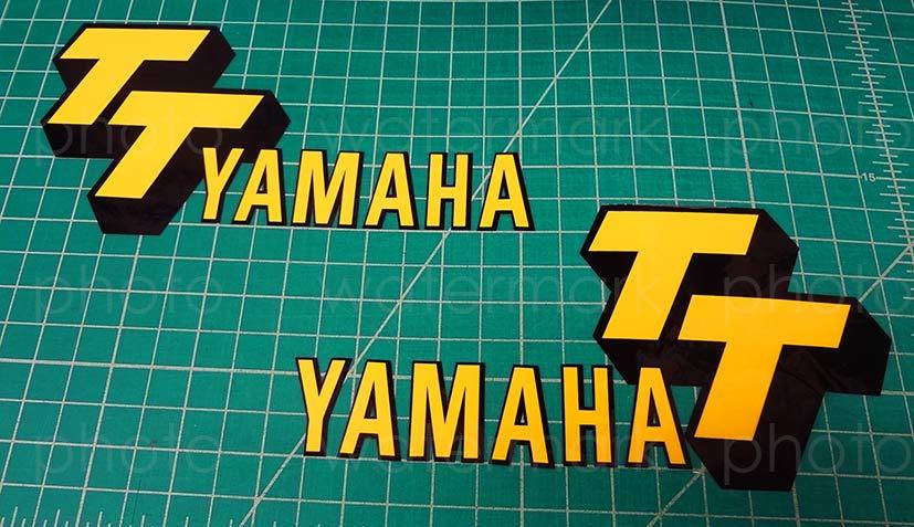 1978 2pc Yamaha TT500 tank decals stickers Decal Sticker Kit ...