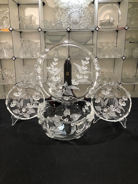 Blossom Time Clear by Mikasa - Vintage Crystal Serving Set | eBay