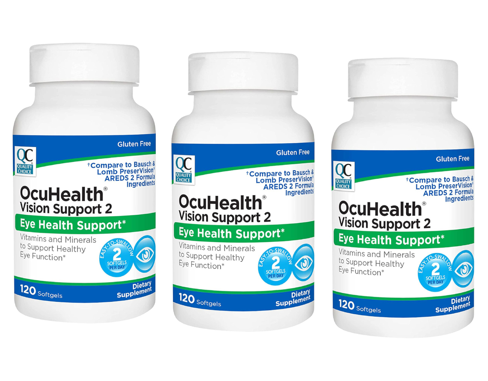 Quality Choice OcuHealth Eye Health Support Softgels, 120 Count - Pack ...