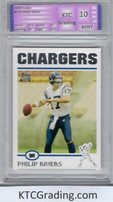 2004 Topps #375 Philip Rivers Rookie Graded 10- KTCGrading | eBay