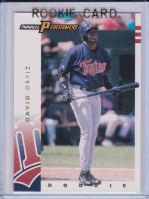DAVID ORTIZ ROOKIE CARD Boston Red Sox Baseball Twins PINNACLE HOF BIG ...