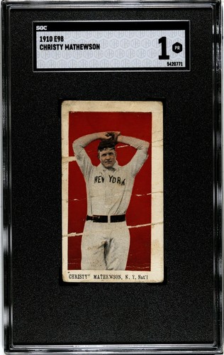 1910 E98 CHRISTY MATHEWSON HOF RARE - SGC 1 New York Vintage Baseball ...