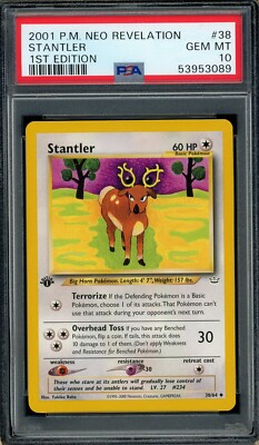 Stantler 38/64 Neo Revelation 1st Edition PSA 10 Pokemon Card | eBay