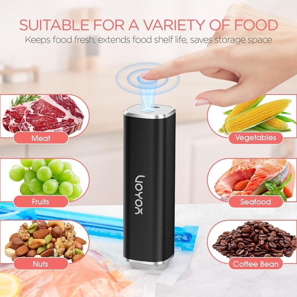 Handheld Vacuum Sealer Portable & Cordless Vacuum Sealer Kit with ...