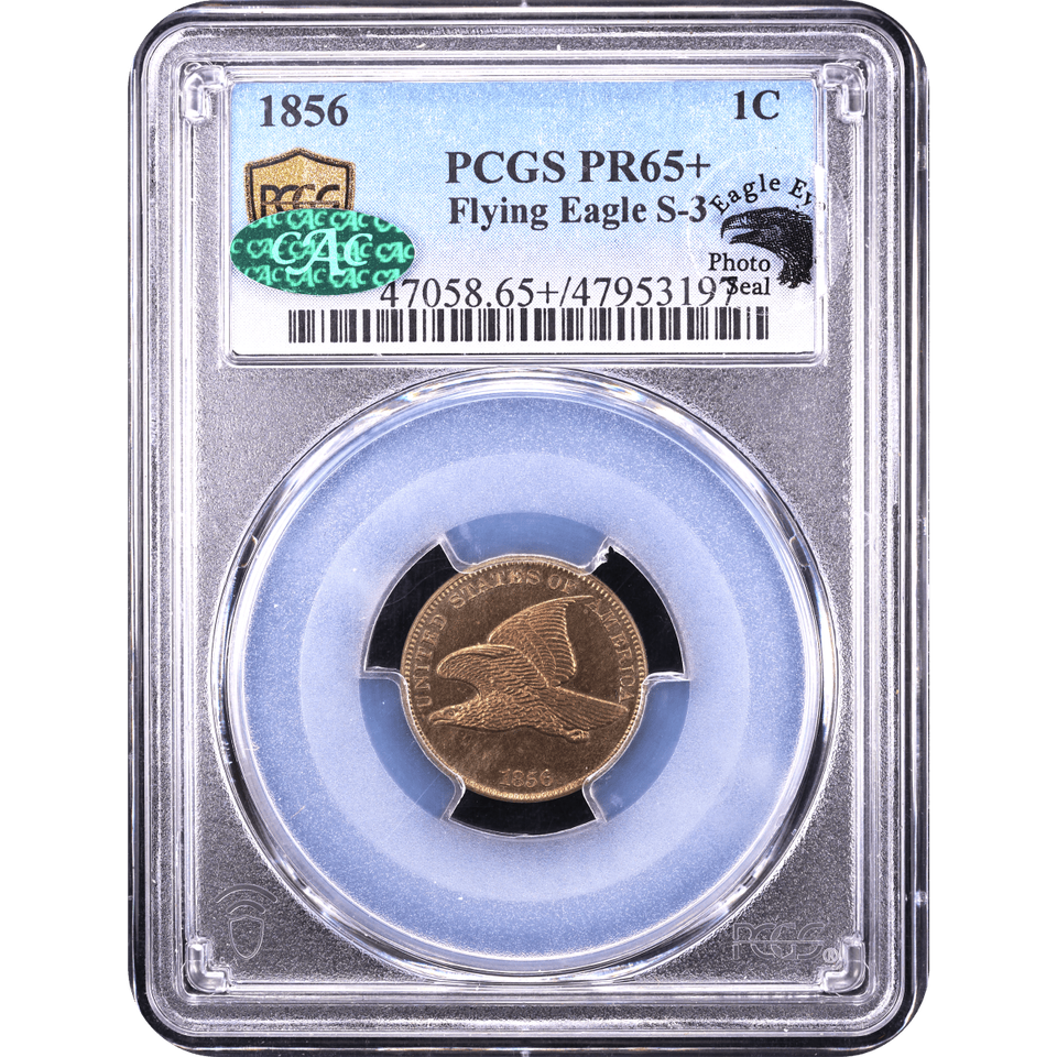 1856 Flying Eagle Cent 1c PCGS PR65+ CAC | eBay