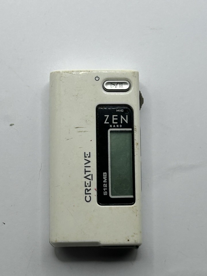 ZEN Nano 512MB MP3/WMA Player Voice Recorder White 18 HR Playback ...