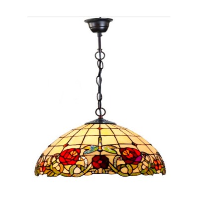 AMADEUS DRAGONFLY 51CM (20") WIDE TIFFANY STYLE LEADLIGHT PENDANT LIGHT ...