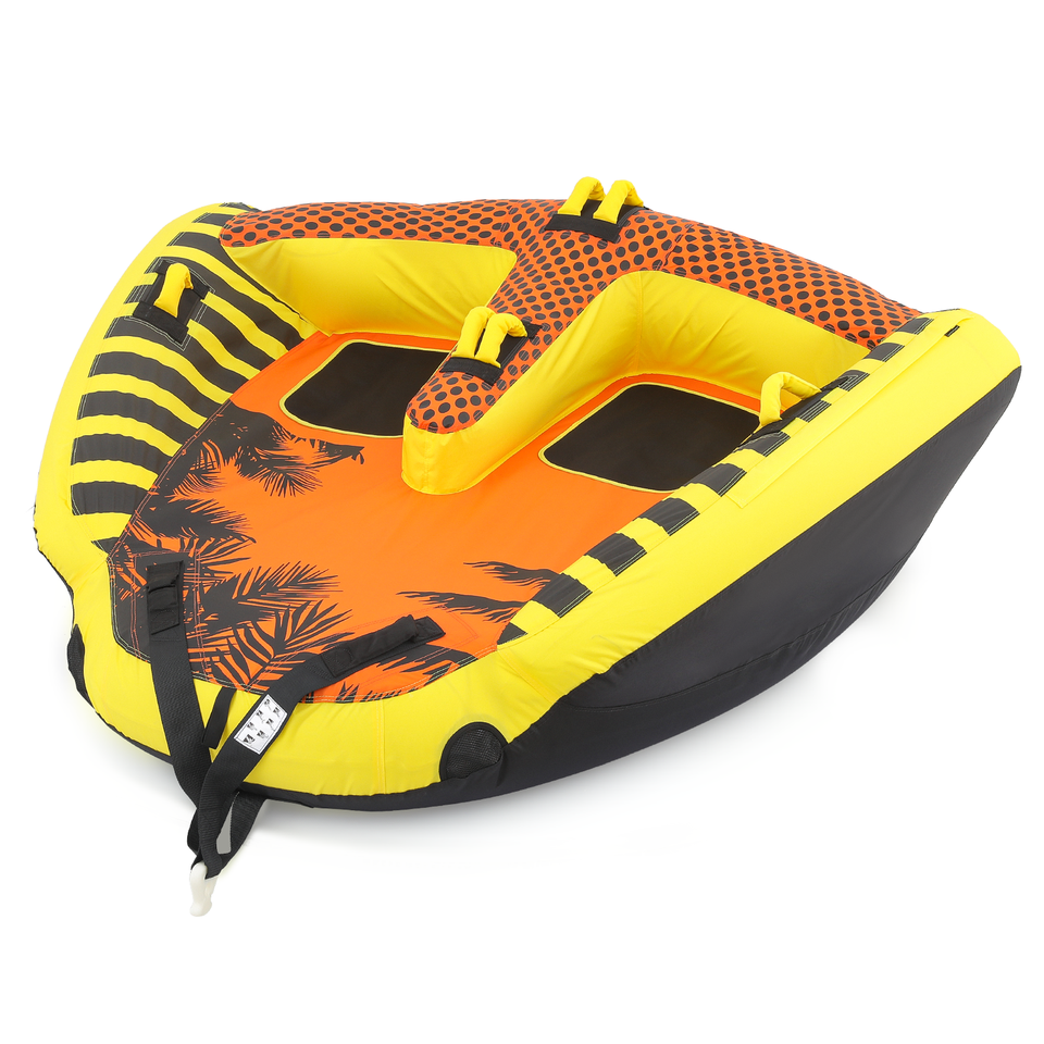 2 Rider Inflatable Towable Water Tube for Boating w/Double Seat ...