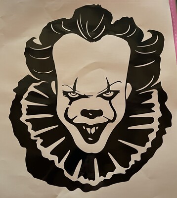 Halloween Pennywise The Clown Window Vinyl Sticker Decal 450mm Heigh ...