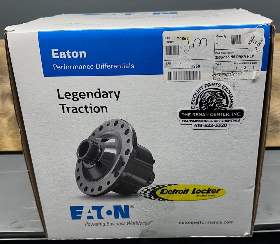 Eaton Detroit Locker 250S-166 No-Spin 1.850"-36 Spline Dana S135 S150 ...