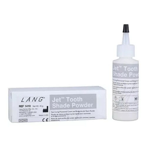 2 Pcs Lang Dental 1410-60 Jet Tooth Shade Self Cure Acrylic Resin ...