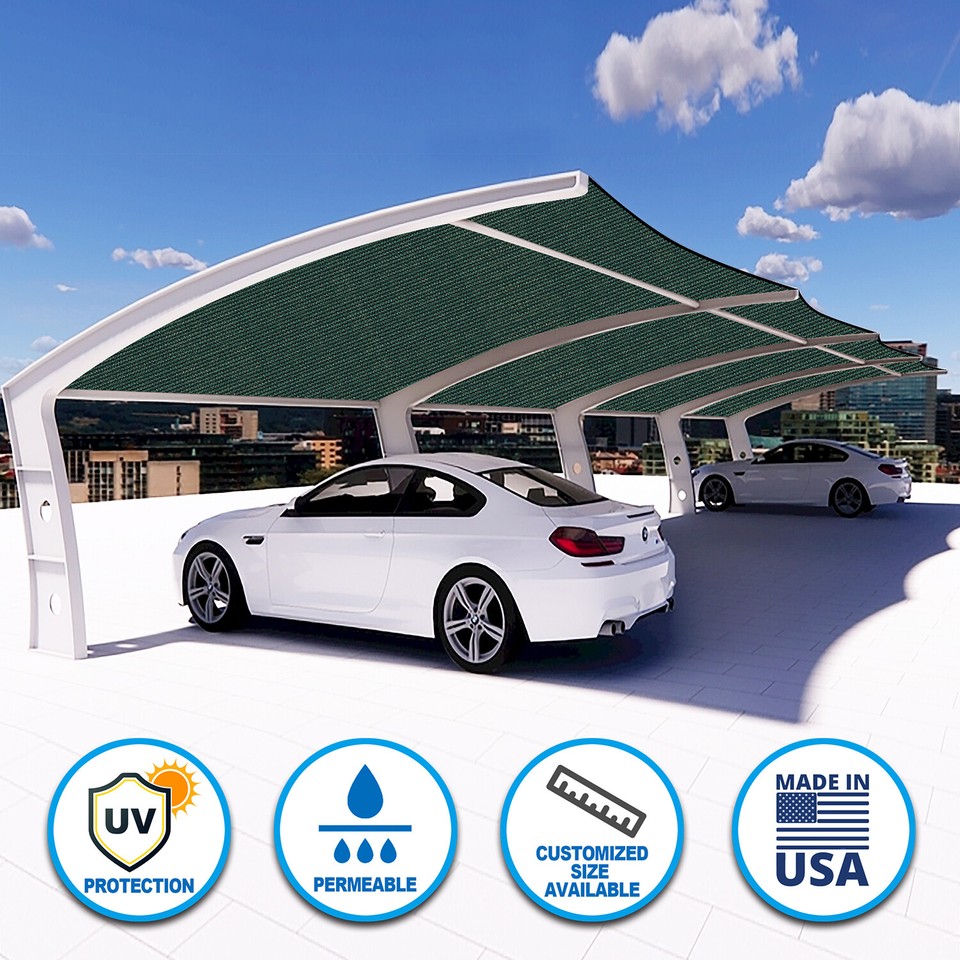 Houssity 6 FT Green Fence Privacy Screen for Chain Link Fence Carport ...