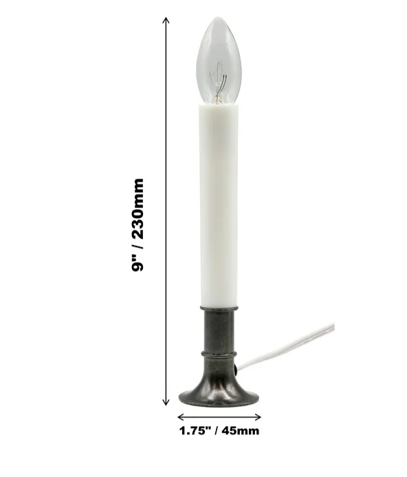 Electric Window Candle Light Glass Bulb - Home Decor 48” Cord 4 or 8 ...
