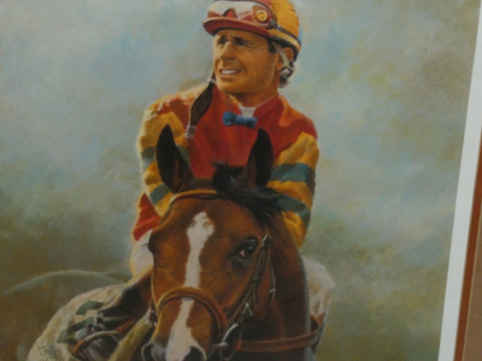 Fred Stone Eddie“D”6000 Wins Lithograph Jockey Signed 796/1000!! Framed ...