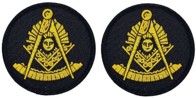 Masonic Past Master Freemason Embroidered PATCH | 2PC - iron on sew 3 ...