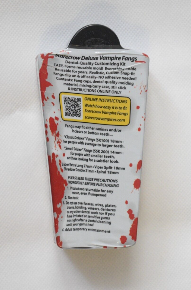 Scarecrow Classic Deluxe Custom Vampire Fangs Halloween Cosplay Costume | eBay