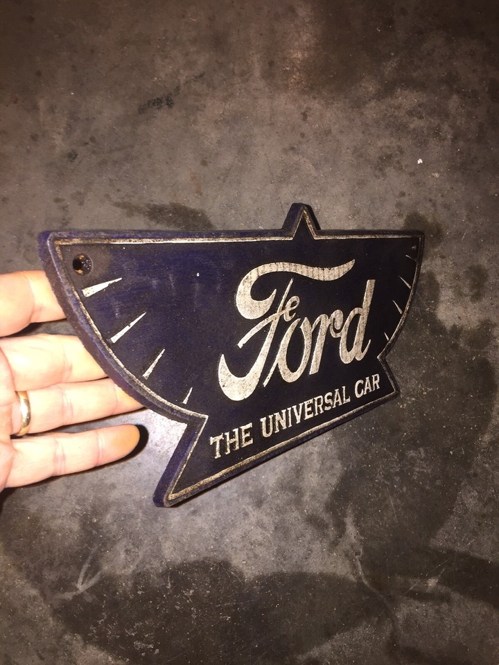 Ford Motors Sign Plaque Cast Iron Metal Man Cave AUTO HOTROD Collector ...