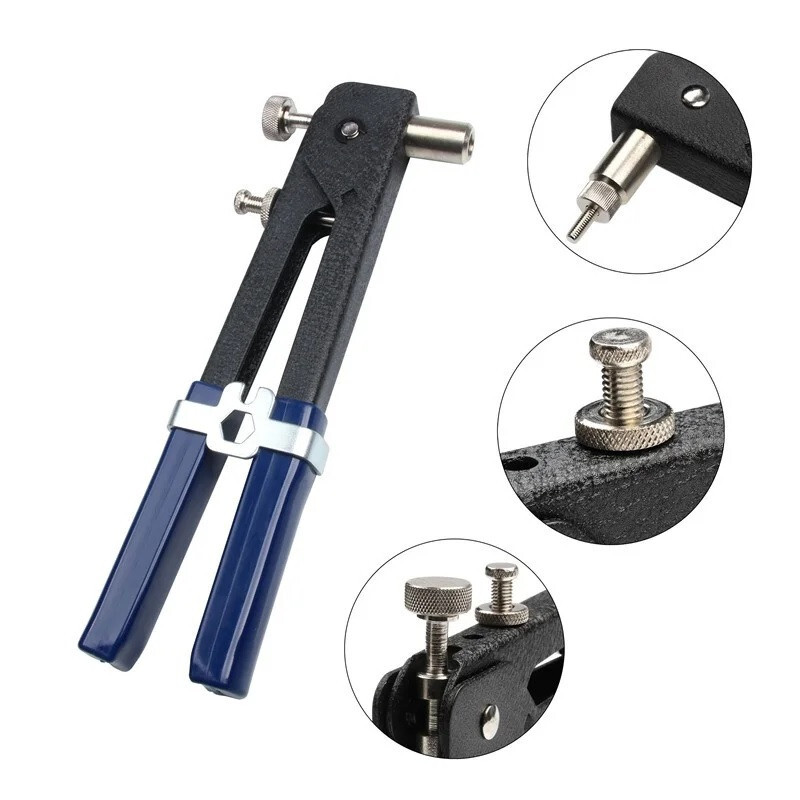 86Pcs M3-M8 Heavy Duty Hand Riveter Rivet Gun Kit Threaded Metric Rivet ...