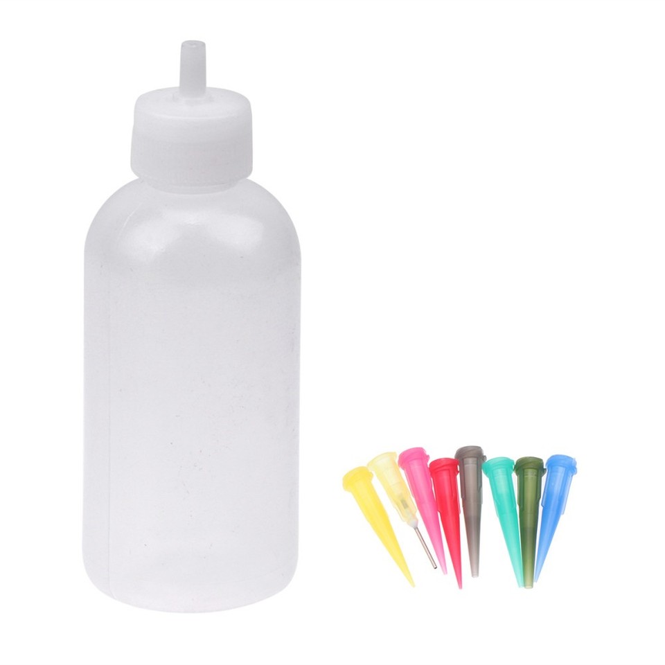 12 Sets Dispenser Bottle Nozzle Painting Squeeze Condiment Bottles with ...