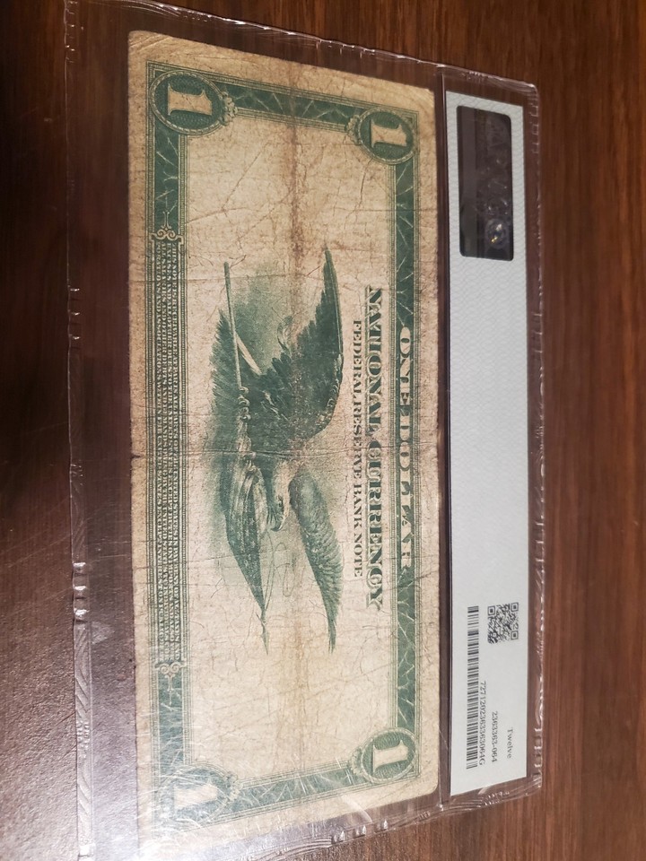1918 $1 Federal Reserve Bank Note Chicago Green Eagle. pmg 12 fine | eBay