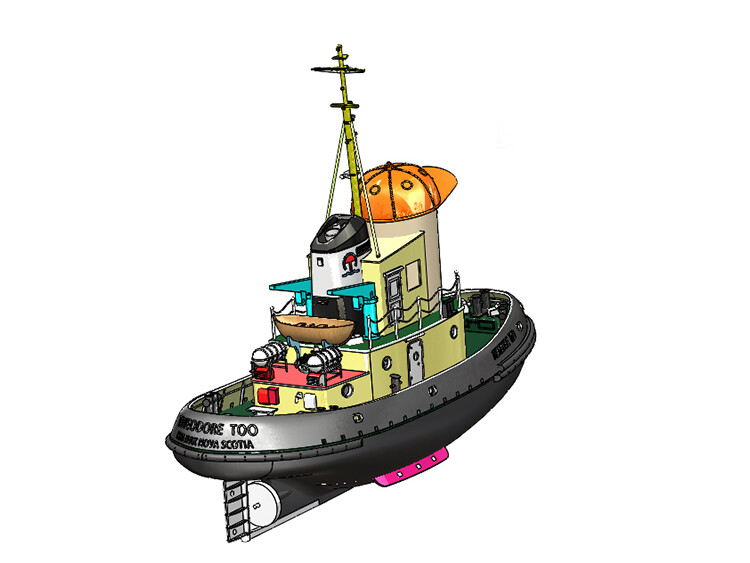 Theodore Too Tugboat 1:25 450mm 17.7” RC Model Ship Kit | eBay