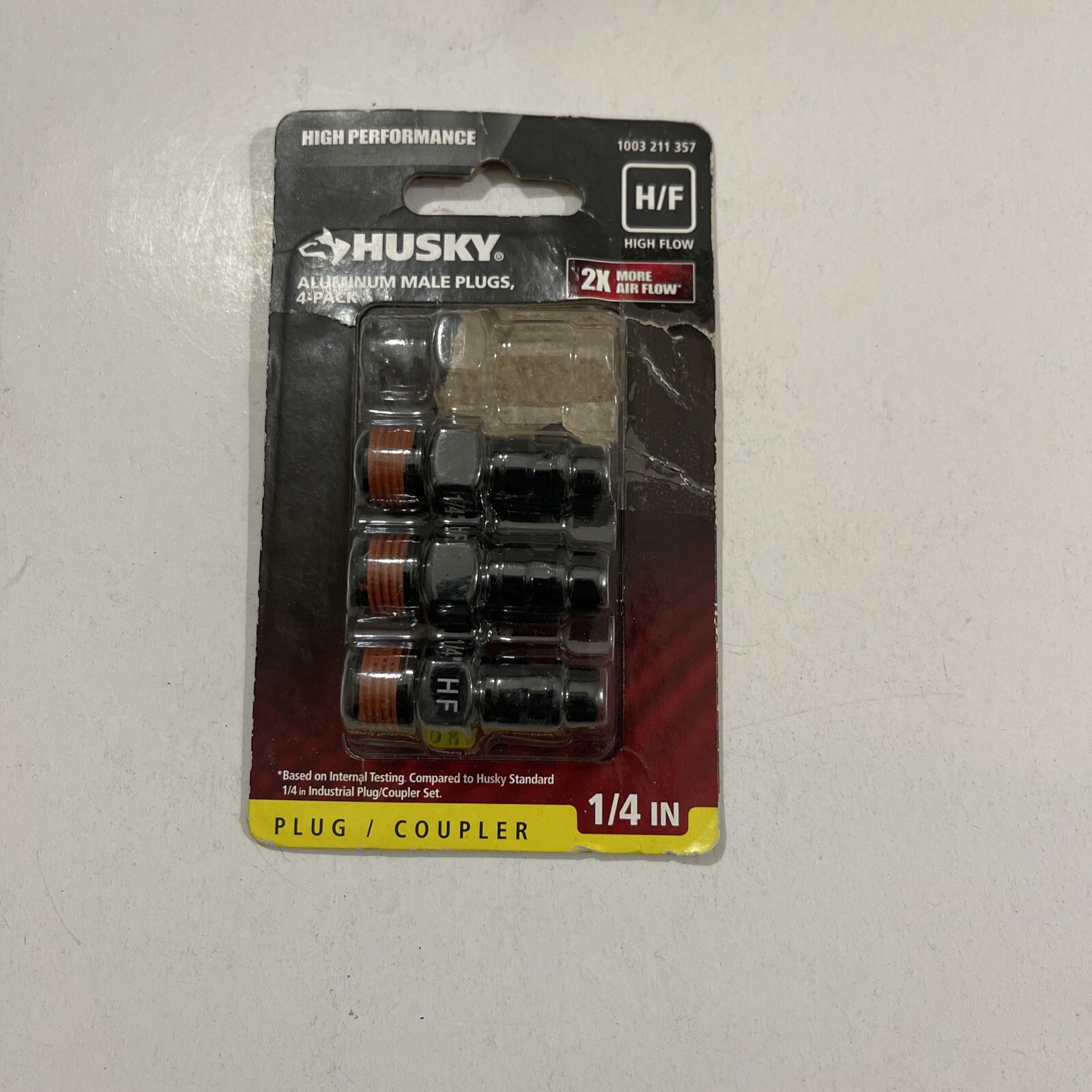 Husky 1003 211 357 High Flow Aluminum male Plugs/ Couplers 3 pack 2x ...