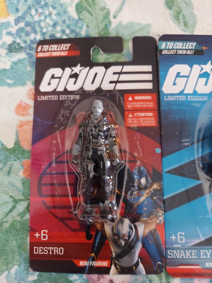 GI Joe Limited Edition Destro, Snake Eye Miniature Action Figures New ...