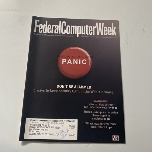 2008 Sep 29 Federal Computer Week Magazine Keep Security Right In Web ...