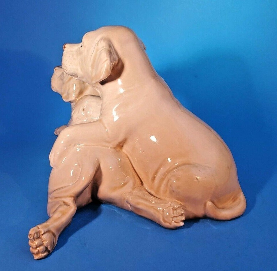 VTG MENTON MANOR CERAMIC FIGURINE LABRADOR PUPPIES HEREDITIES CHARM OF ...