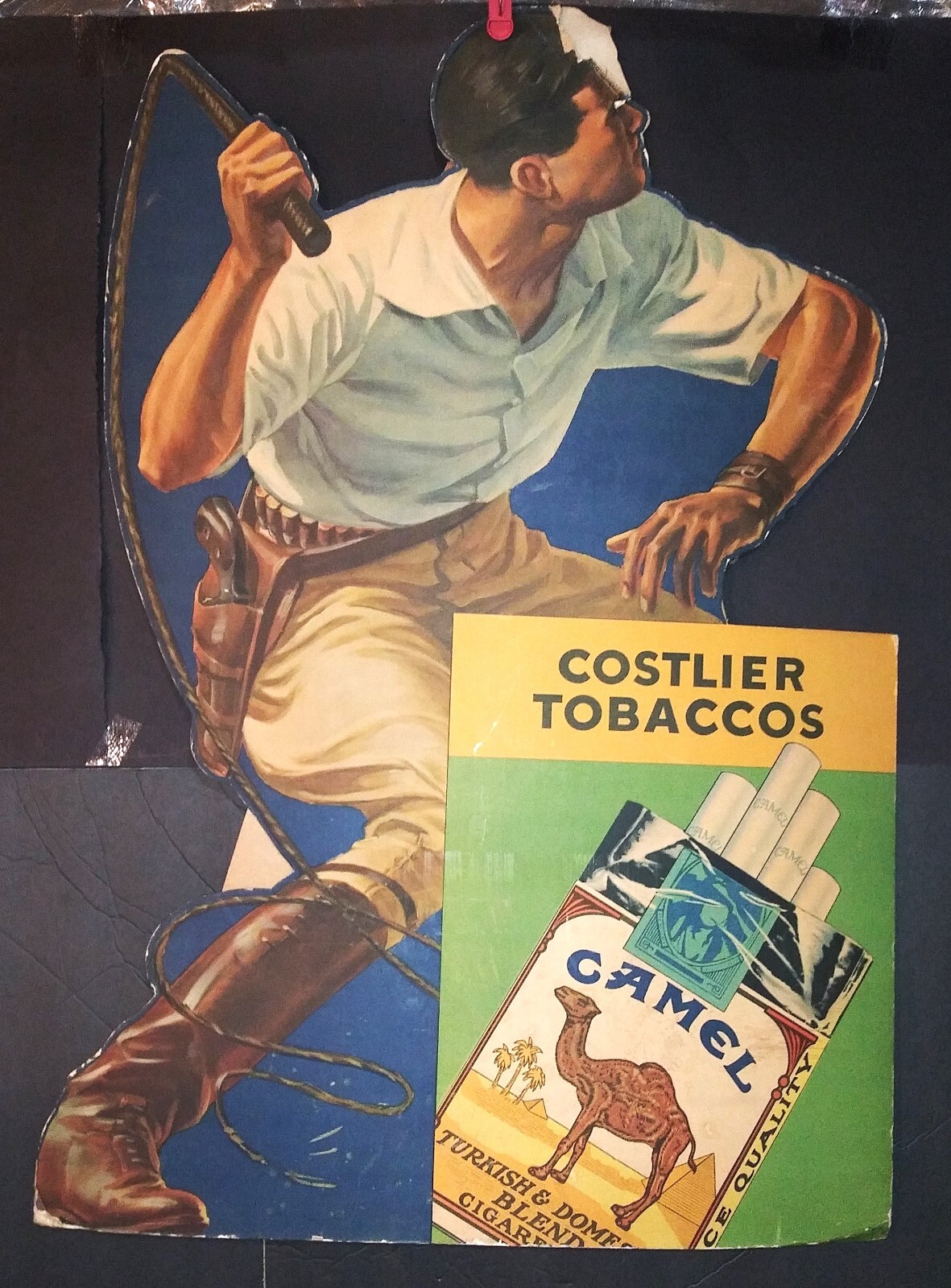 1930s DIECUT STORE DISPLAY ADVERTISING SIGN circus lion CAMEL ...