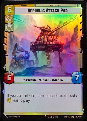 Star Wars Unlimited - Republic Attack Pod - Standard Foil | eBay