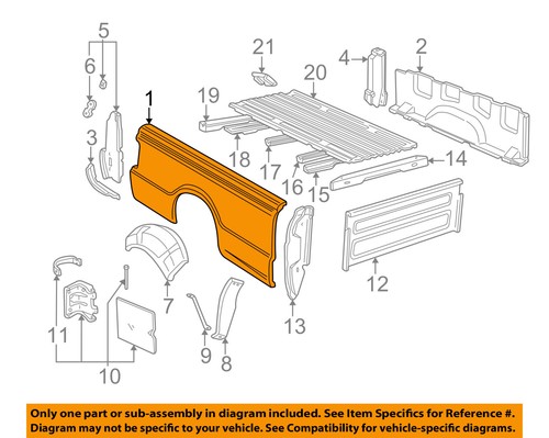 FORD OEM 98-11 Ranger Rear Fender Quarter Panel-Bed Left F87Z9927841FA ...