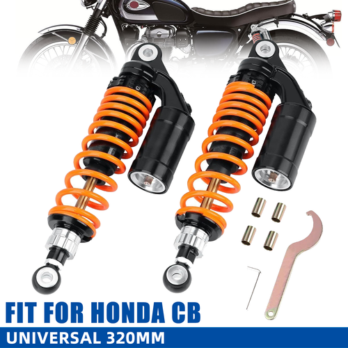 2Pcs 320mm Universal Motorcycle Air Shock Absorber Rear Suspension For ...