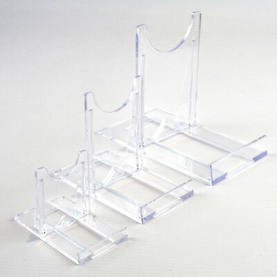 Adjustable Display Stands Twist Clear Plastic 5cm-25cm, 2" to 10" Plate ...