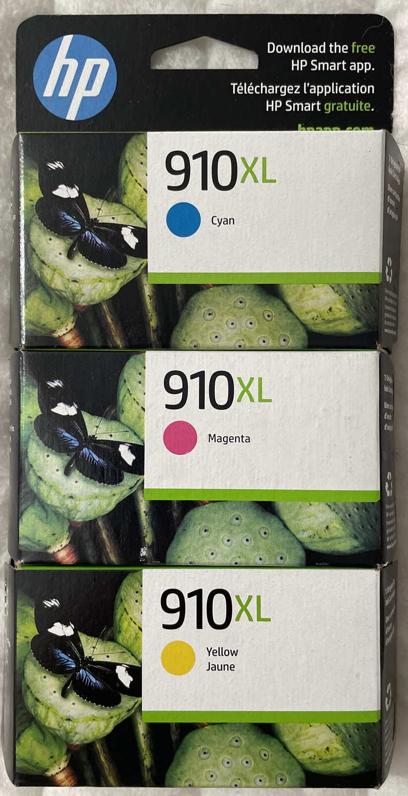 HP 910XL Color High Yield Ink Cartridges 3YM86BN 3YL62AN 3YL63AN ...