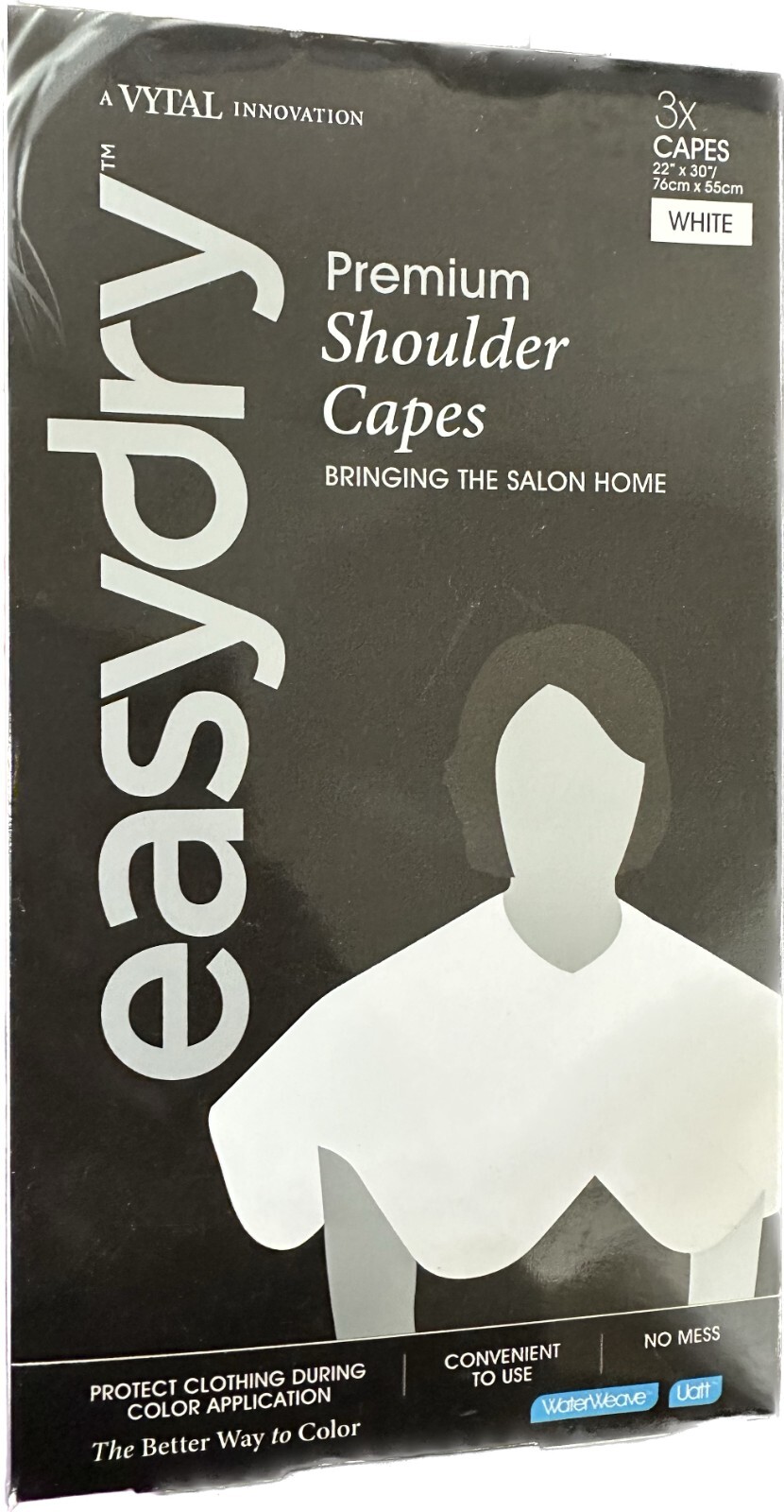 Easydry 3pc White Premium Shoulder Capes 22"x30" for Hair Coloring | eBay