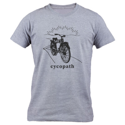 Cycopath Men's T-Shirt Bicycle Bikerider Psychopath Cycling Sports Road ...