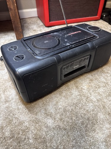 90s RCA Boombox CD Cassette Radio Model # RP-7935A VTG 1995 Tested CD ...