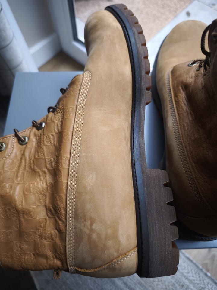 Timberland Men's Roll Top Combat Boots Size 14.5 Brown Leather Upper ...