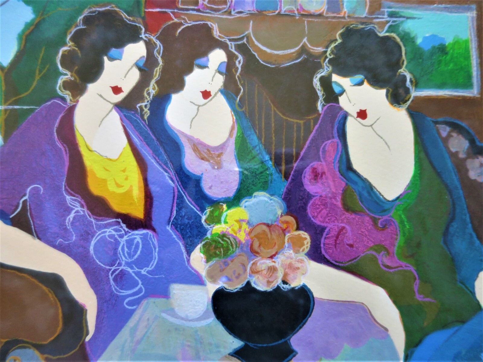 Itzchak Tarkay Signed Serigraph Three Ladies After The Party Limited Ed ...